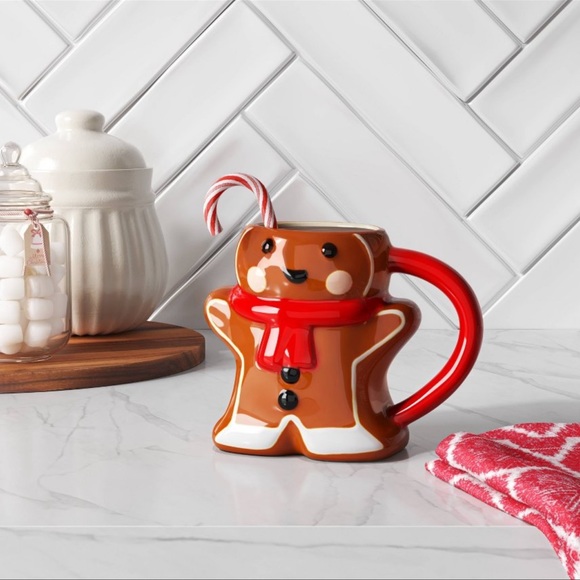 Wondershop | Dining | Christmas Earthenware Figural Gingerbread Man Mug ...